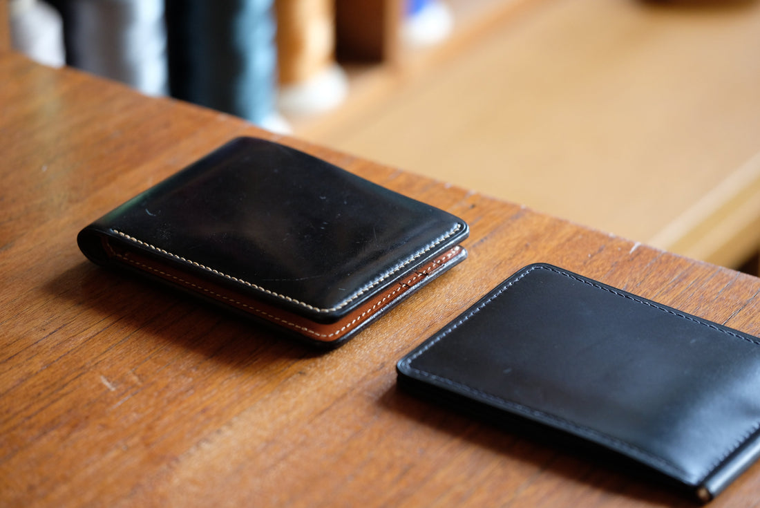 Ten Years In — A Black Horween Bifold and a Navy Shinki Money Clip ...